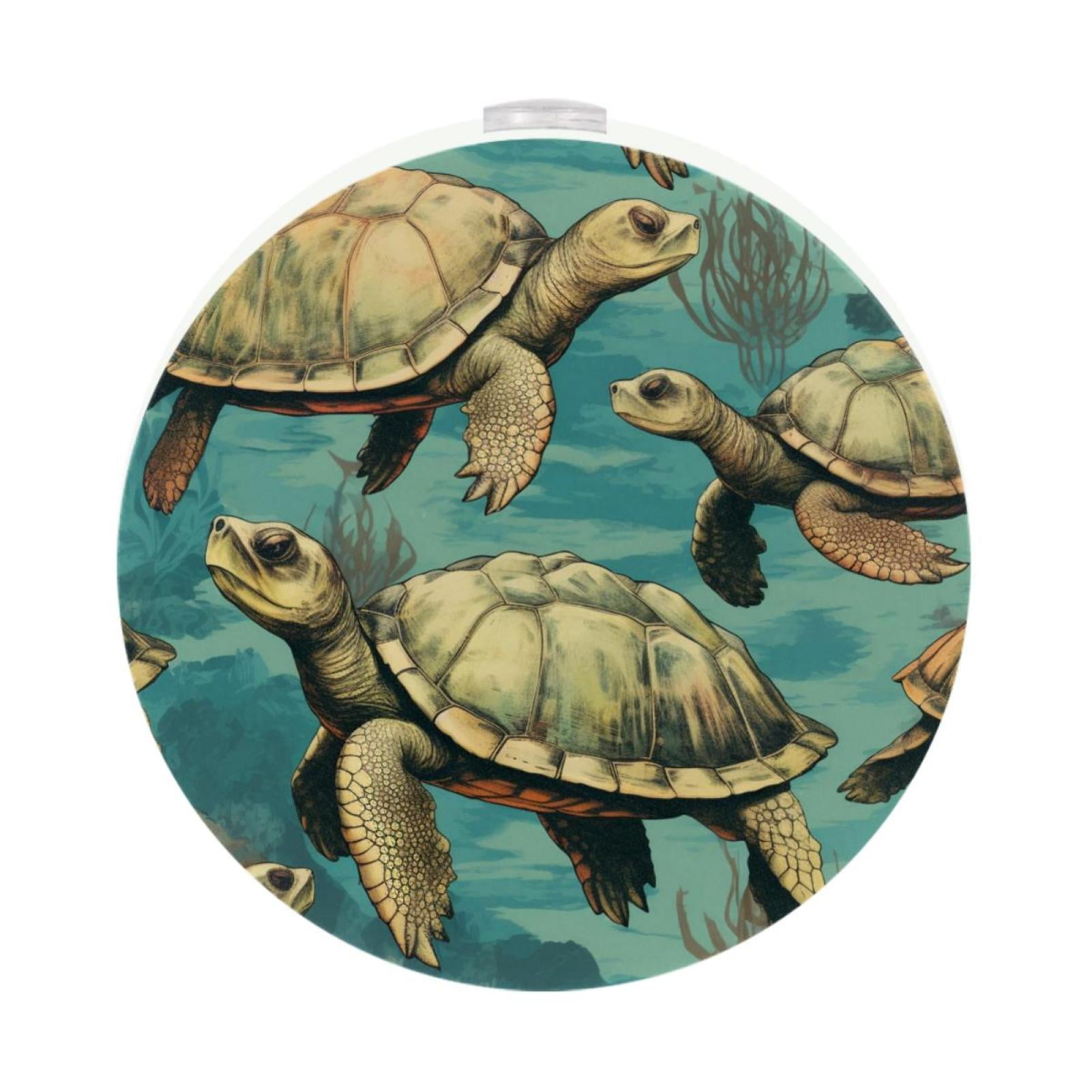 Sea Turtle Modern Wall Night Light - Induction Control, 2 Sets, LED ...
