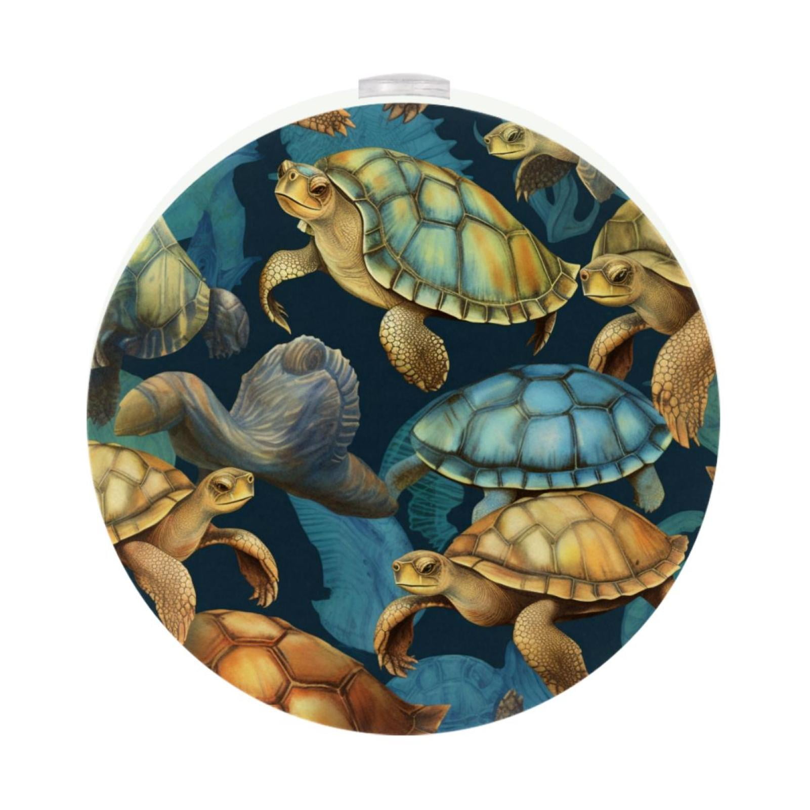 Sea Turtle Modern Wall Night Light - Set of 2, Induction Light Control ...