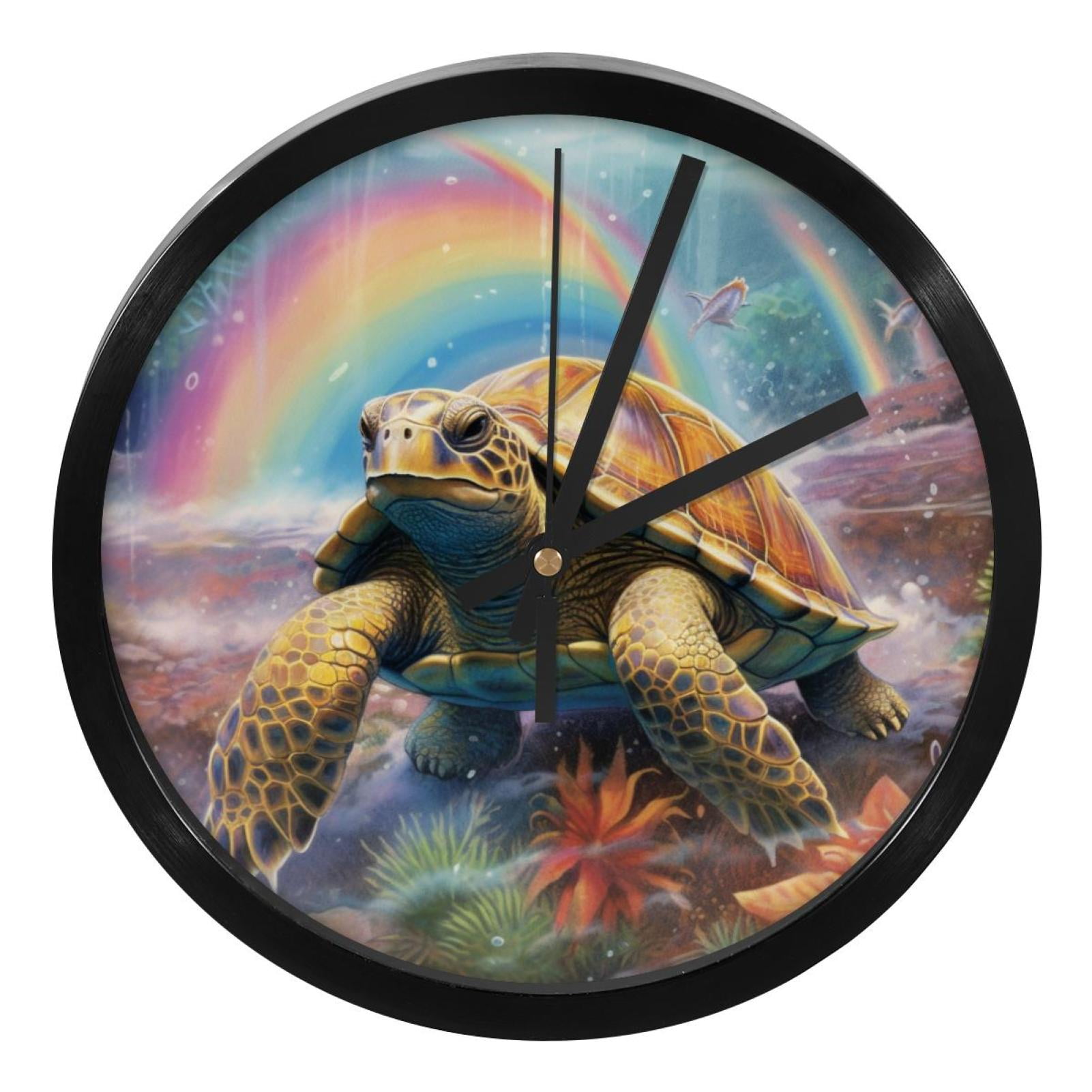 Sea Turtle Mother's Day Wall Clock - Elegant Gift for Mom | Silent ...