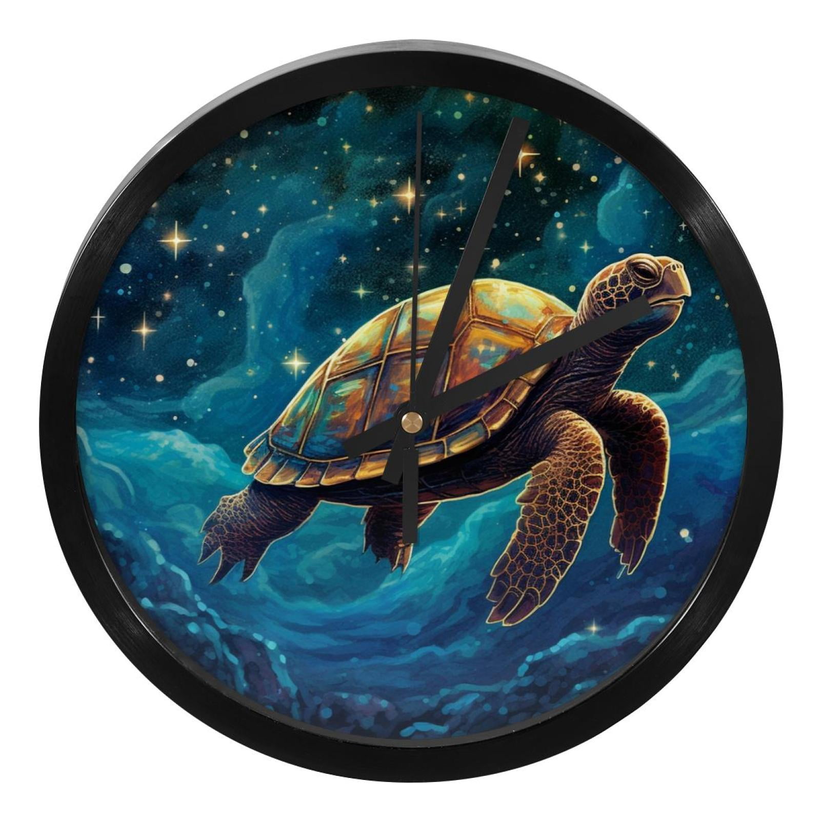 Sea Turtle Mother's Day Wall Clock - Precise Quartz Movement Silent ...