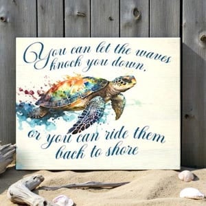 Sea Turtle Motivational Ocean Poster, 16x24 UNFRAMED - Walmart.com