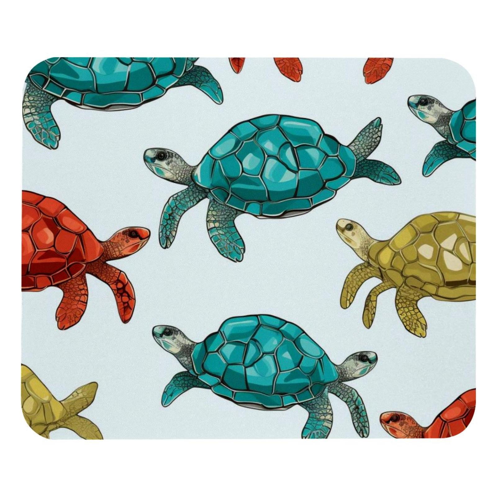 Sea Turtle Mouse Pad, Rubber Base Computer Mouse Pads for Wireless ...