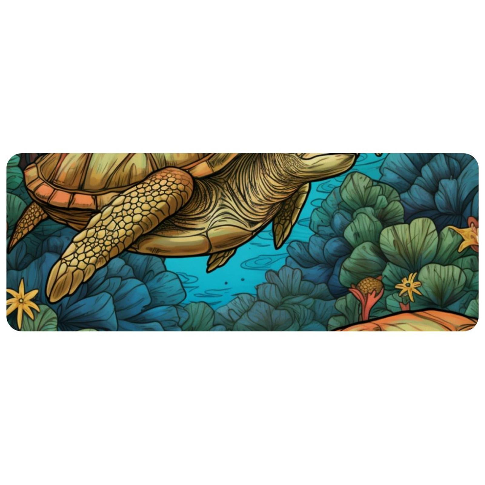 Sea Turtle Mouse Pad, Rubber Base Computer Mouse Pads for Wireless ...