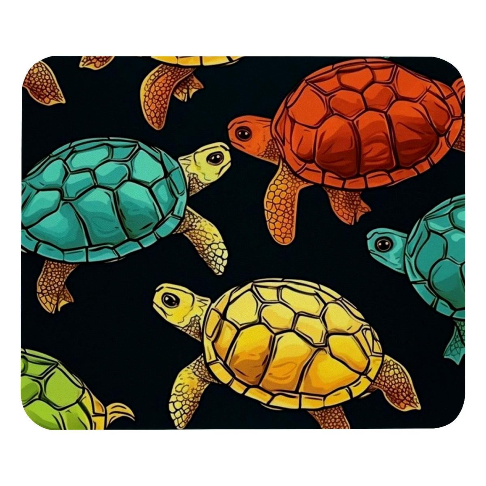 Sea Turtle Mouse Pad, Rubber Base Computer Mouse Pads for Wireless ...