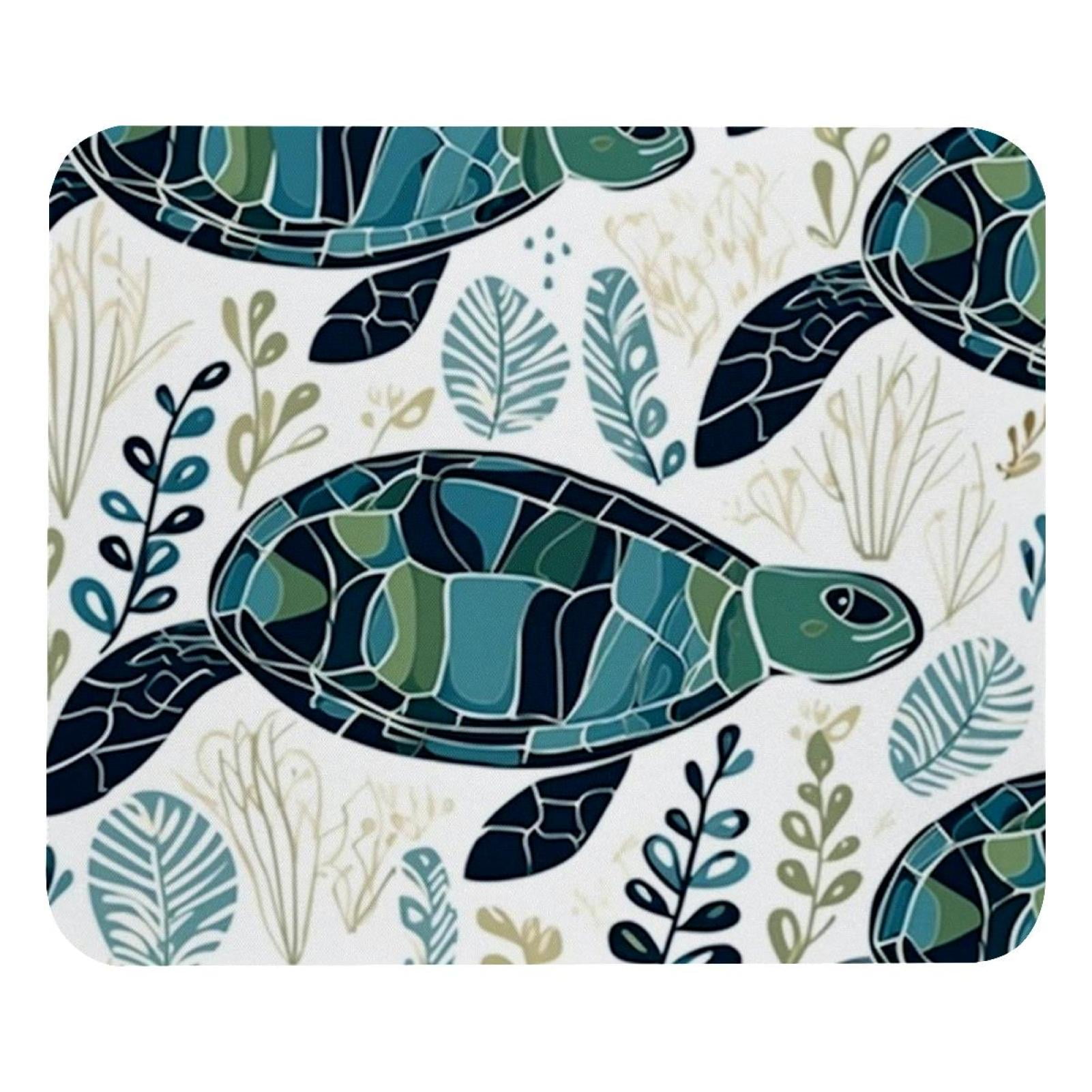 Sea Turtle Mouse Pad, Rubber Base Computer Mouse Pads for Wireless ...