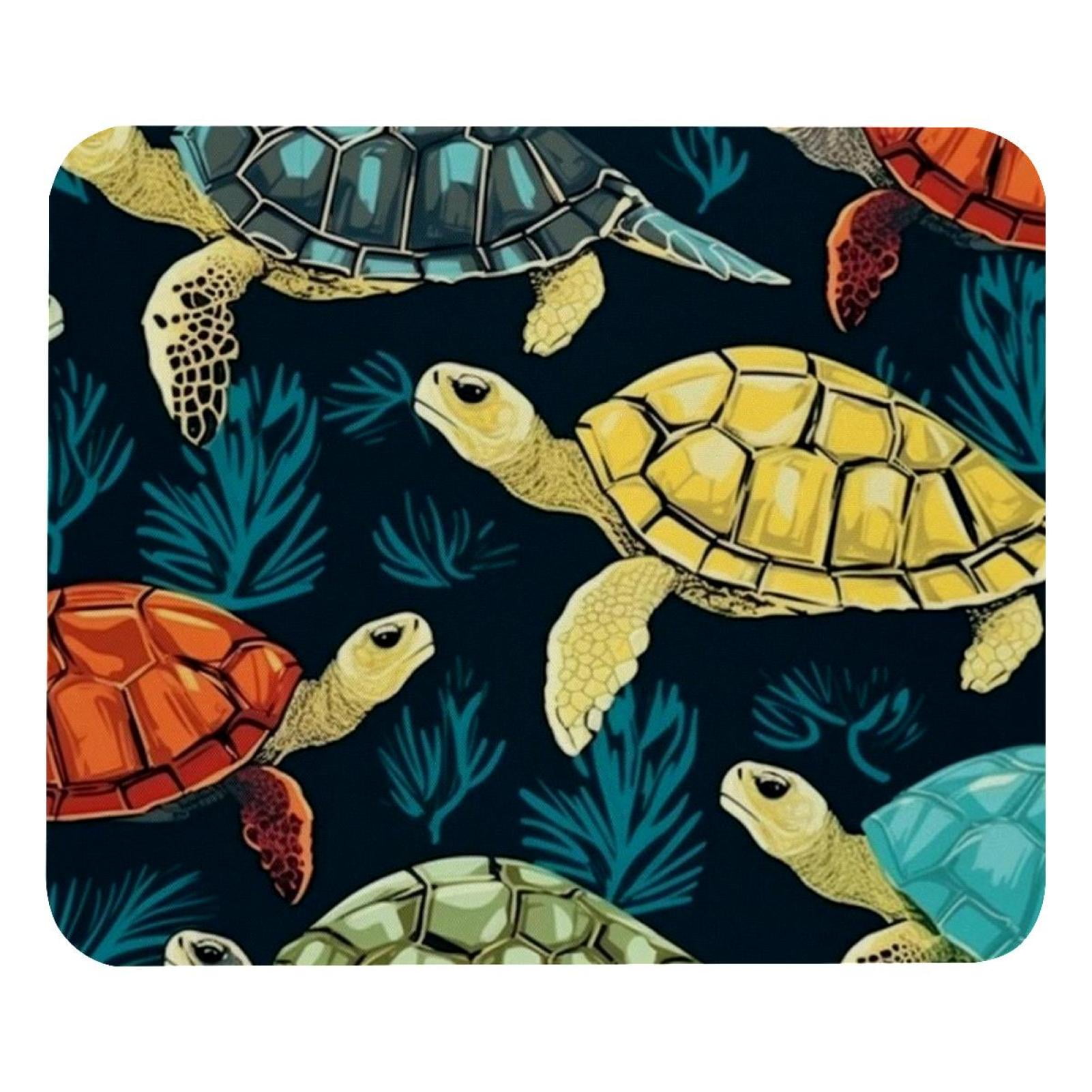Sea Turtle Mouse Pad for Laptop Wireless Mouse Home Office Travel ...