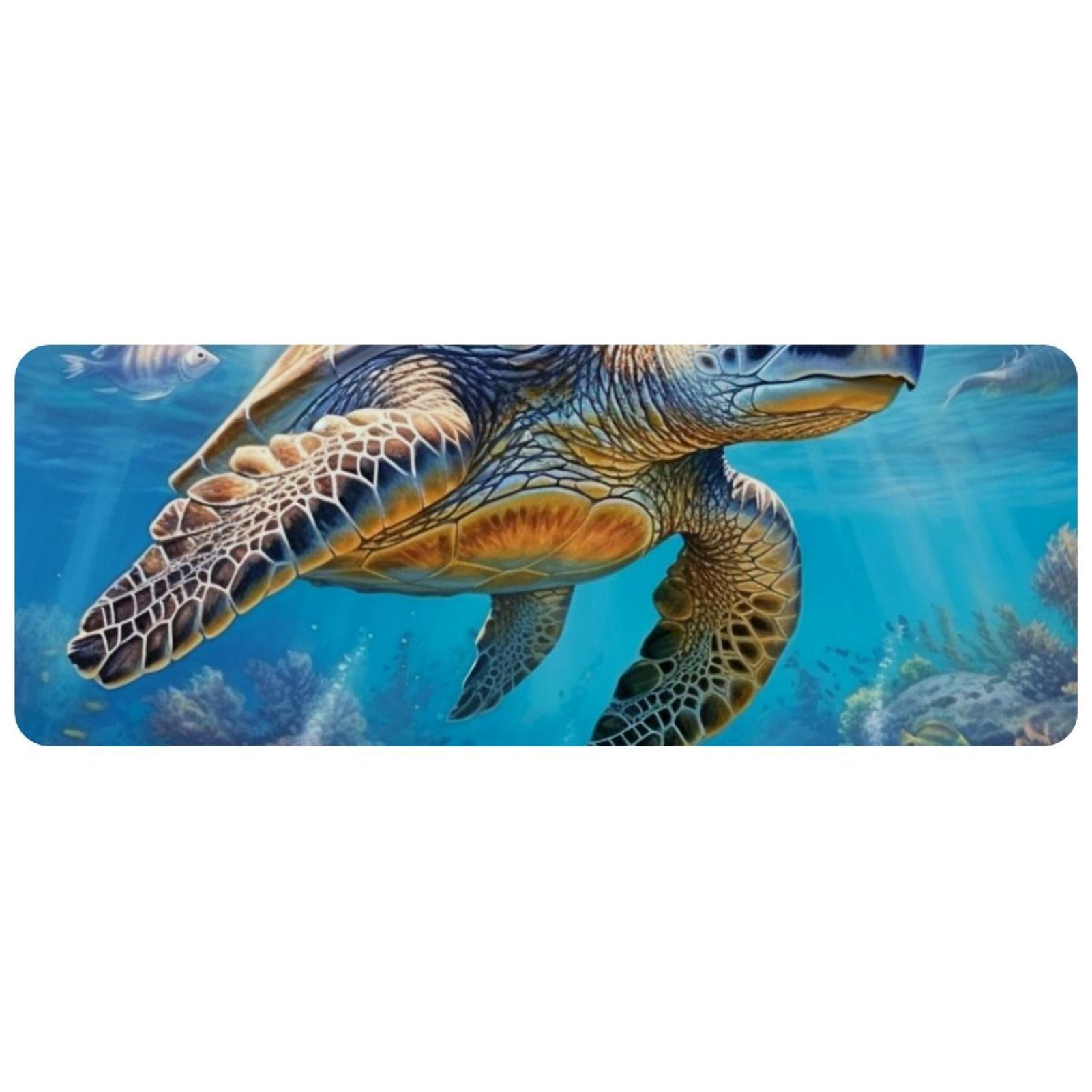 Sea Turtle Mouse Pad for Laptop Wireless Mouse Home Office Travel ...
