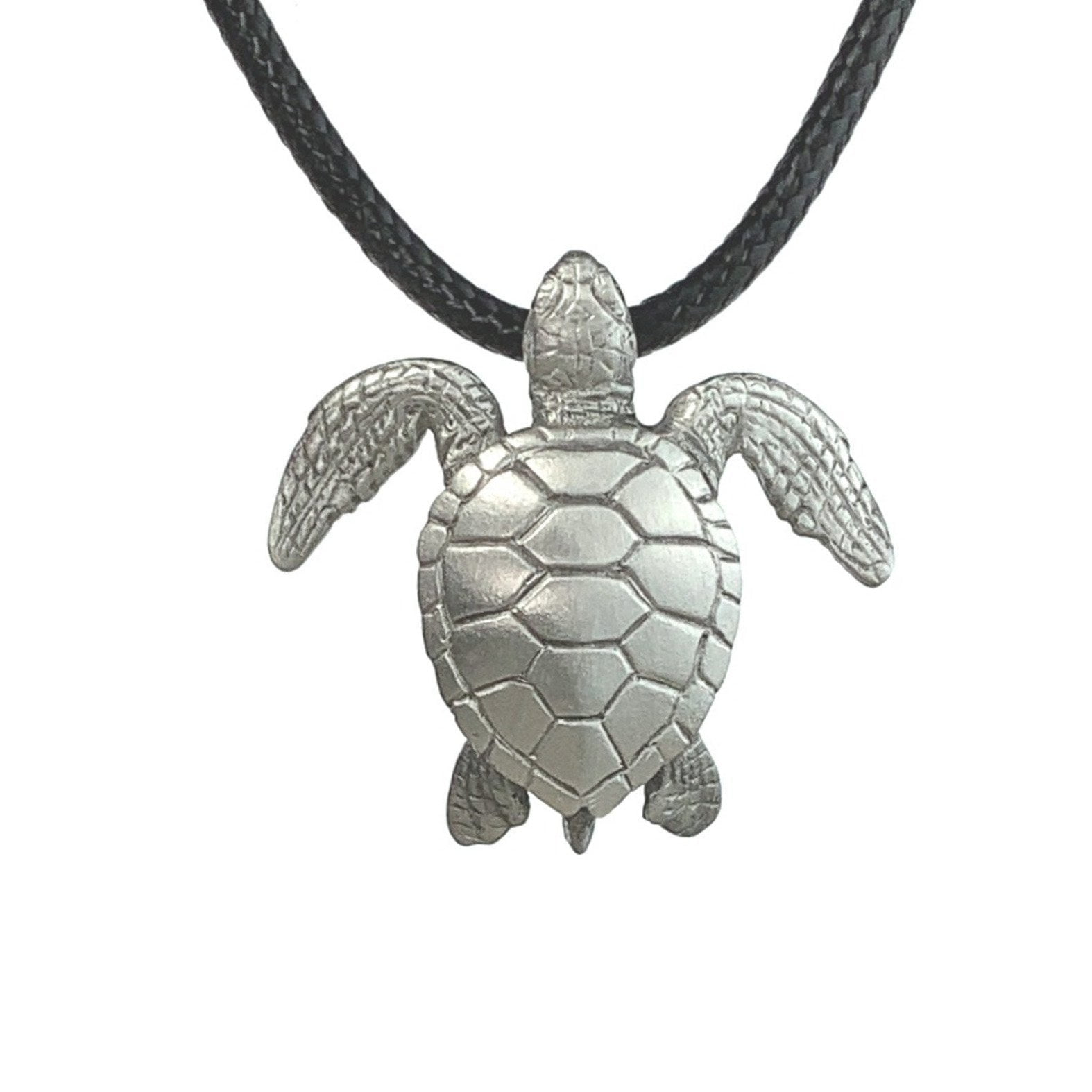 Sea Turtle Necklace Pewter Pendant- Sea Turtle Gift for Women and Men ...