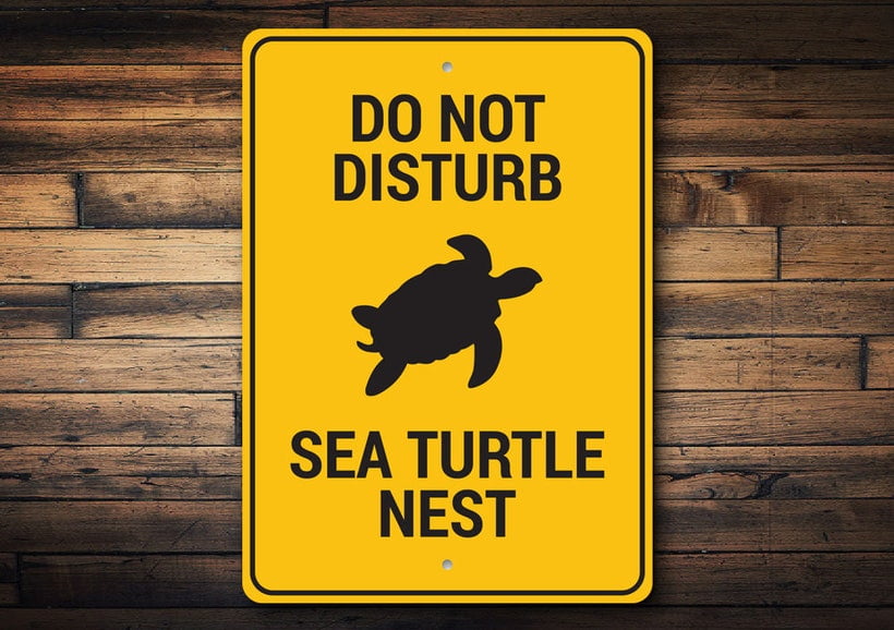 Sea Turtle Nest Do Not Disturb Sign Sea Turtle Decor Metal Turtle Sign ...