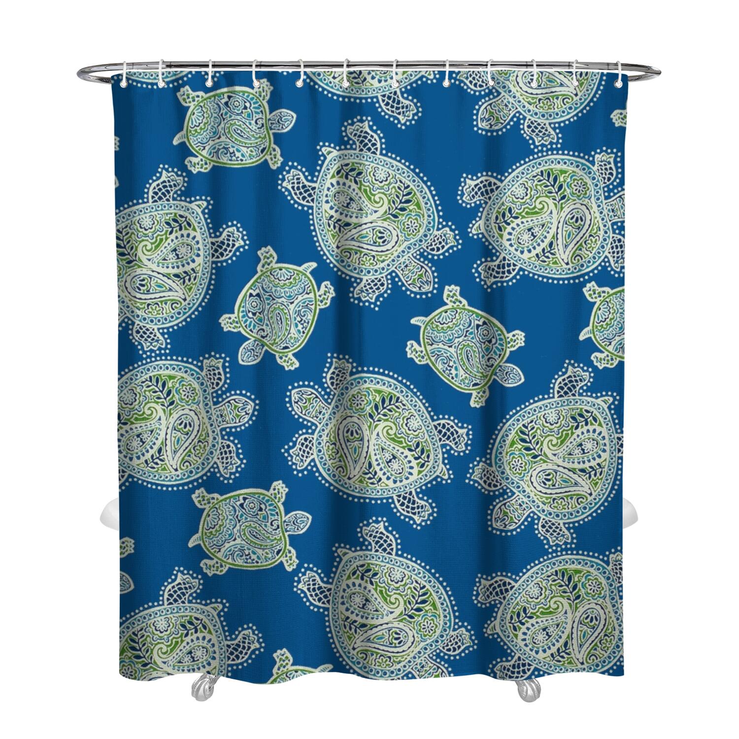 Sea Turtle Ocean Curtain 72x84in for Bathroom, Coral Reef, Marine Life ...
