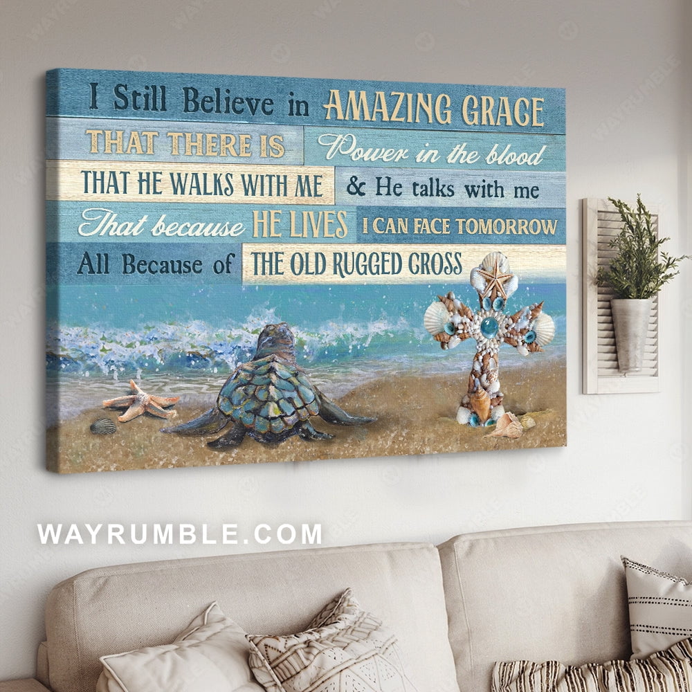 Sea Turtle, Ocean Painting, Unique Cross, I Still Believe In Amazing ...