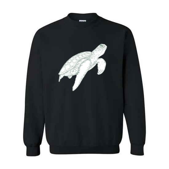 Sea Turtle Outline Marine Life Minimalist Art Unisex Sweatshirt up to ...
