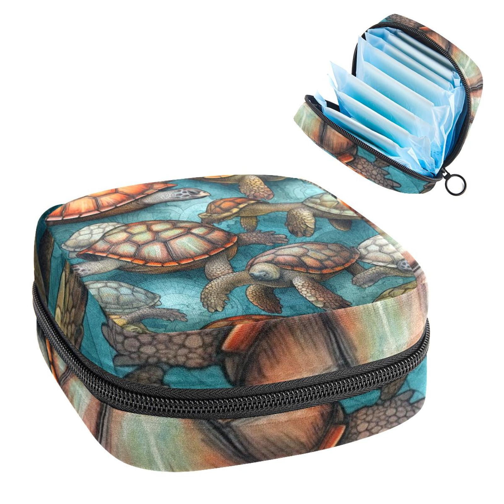 Sea Turtle Pad Bag Small Bag Canvas Pouch with Zipper Small Pouch with ...
