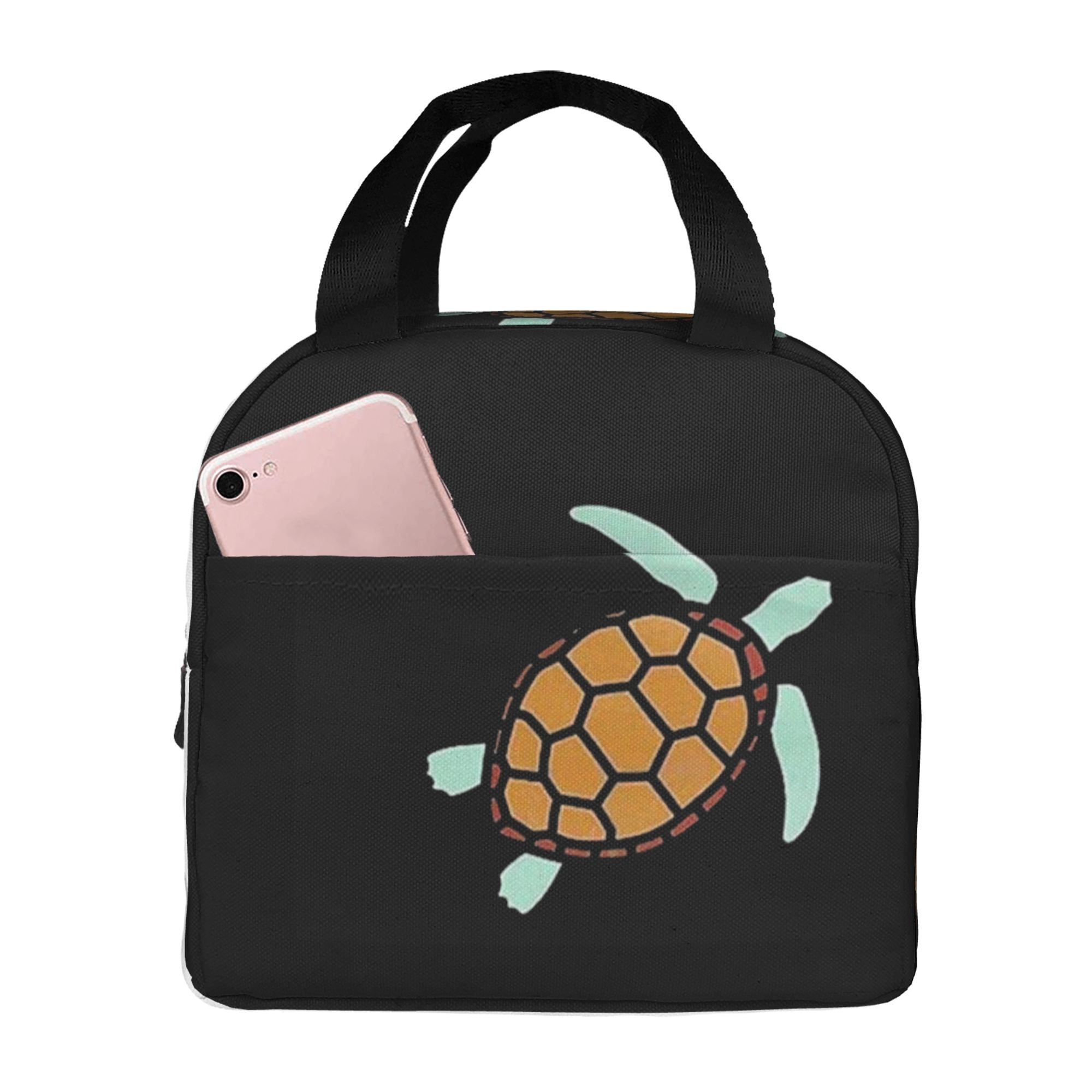 Sea Turtle Pattern Lunch Bag Reusable Insulated Tote Box Leakproof ...