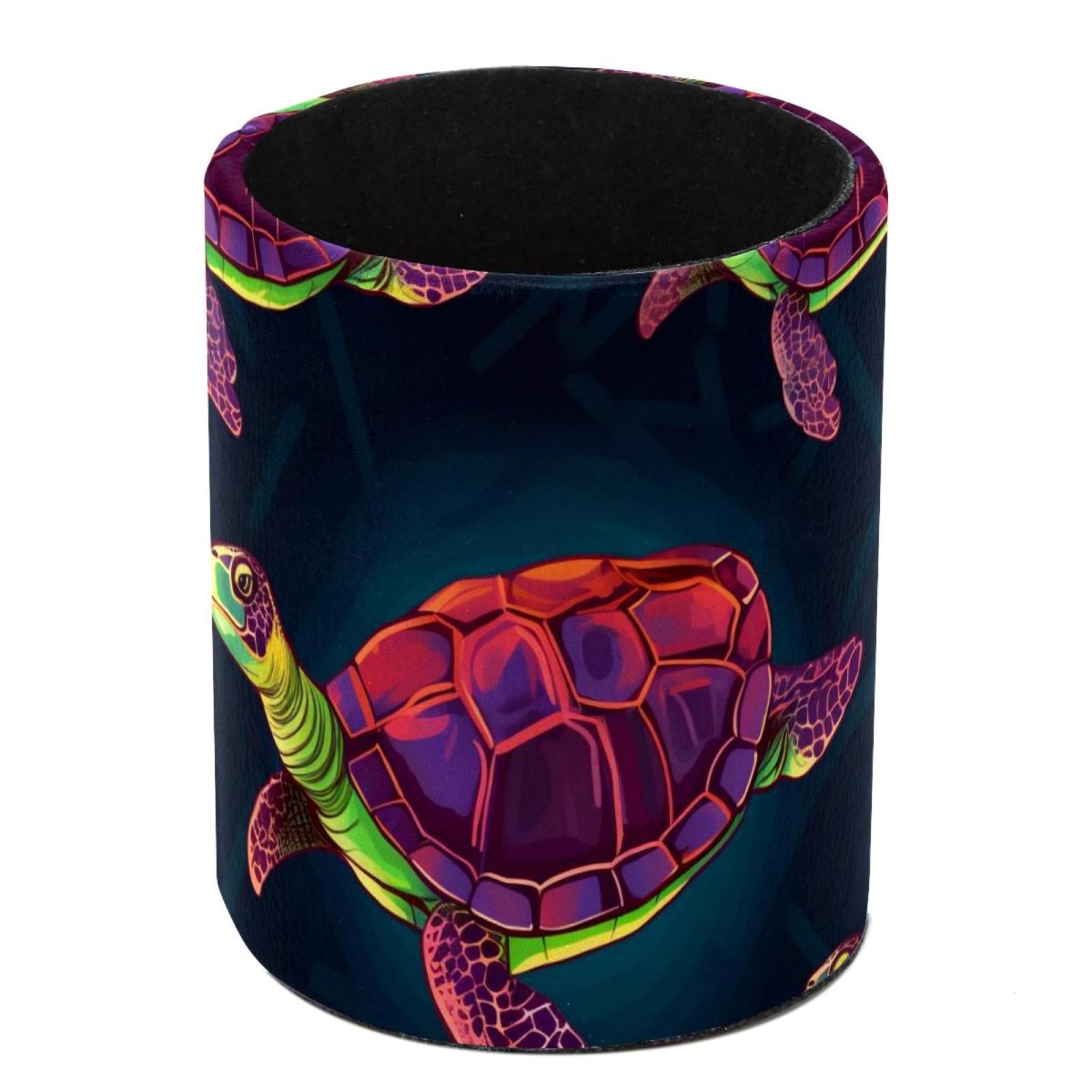 Sea Turtle Pencil/Pen Holder for desk, Round Desktop Organizer for Desk ...