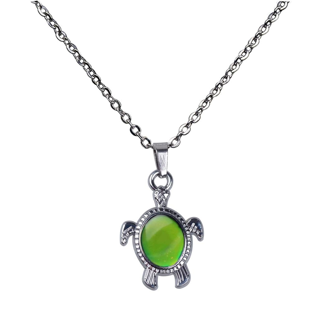 Sea Turtle Pendant Color Change Emotion Mood Chain Stainless Steel ...