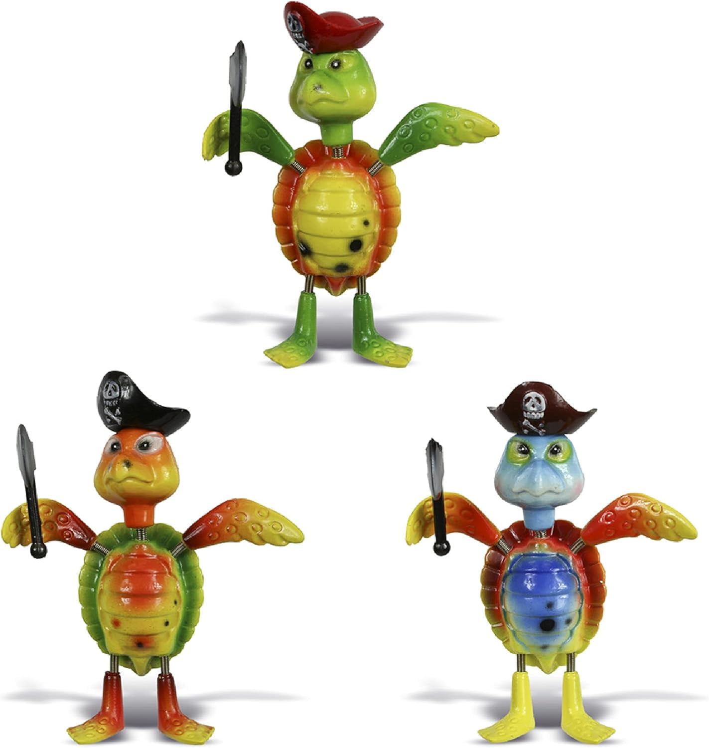 Sea Turtle Pirate Refrigerator Bobble Magnets Set of 3 - Assorted Color ...