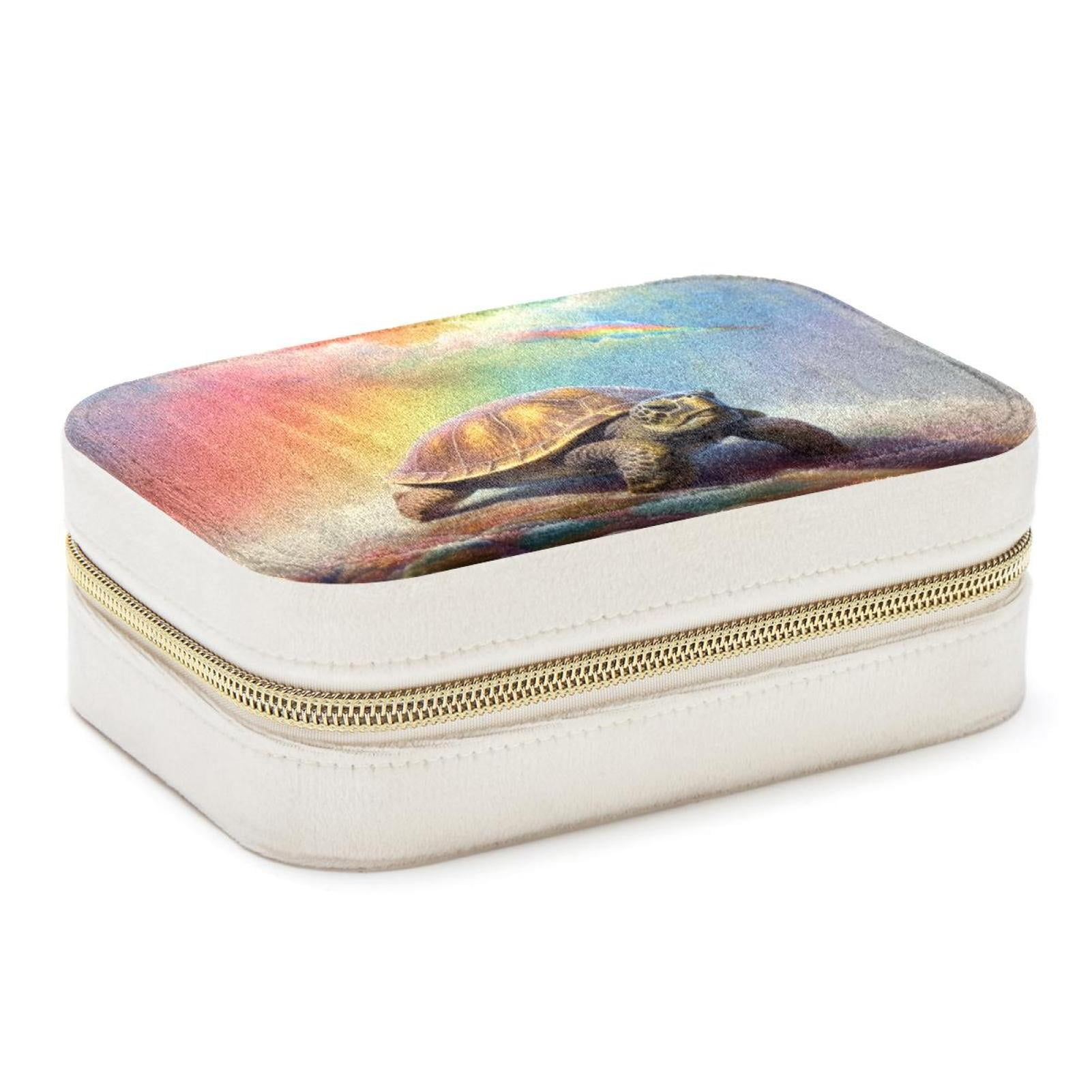 Sea Turtle Portable Velvet Organizer Box with Removable Compartment ...