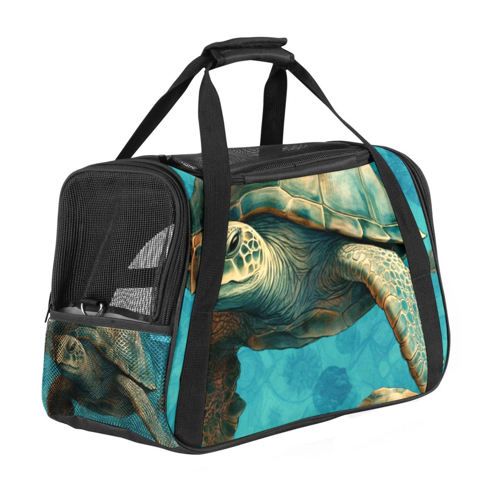 Sea Turtle Premium Fabric Pet Bag - 900D Oxford Cloth with Sherpa Base ...