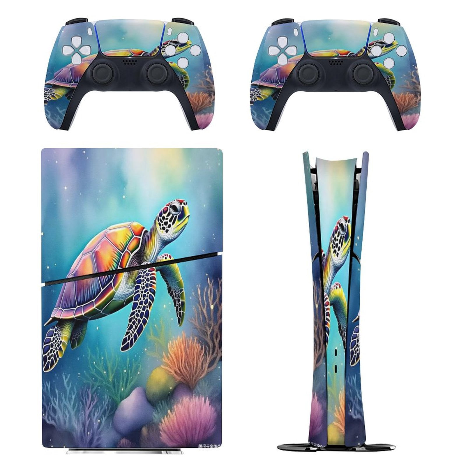 Sea Turtle Realistic PS5/PS5 Slim Digital Disc Skin Sticker For Console ...