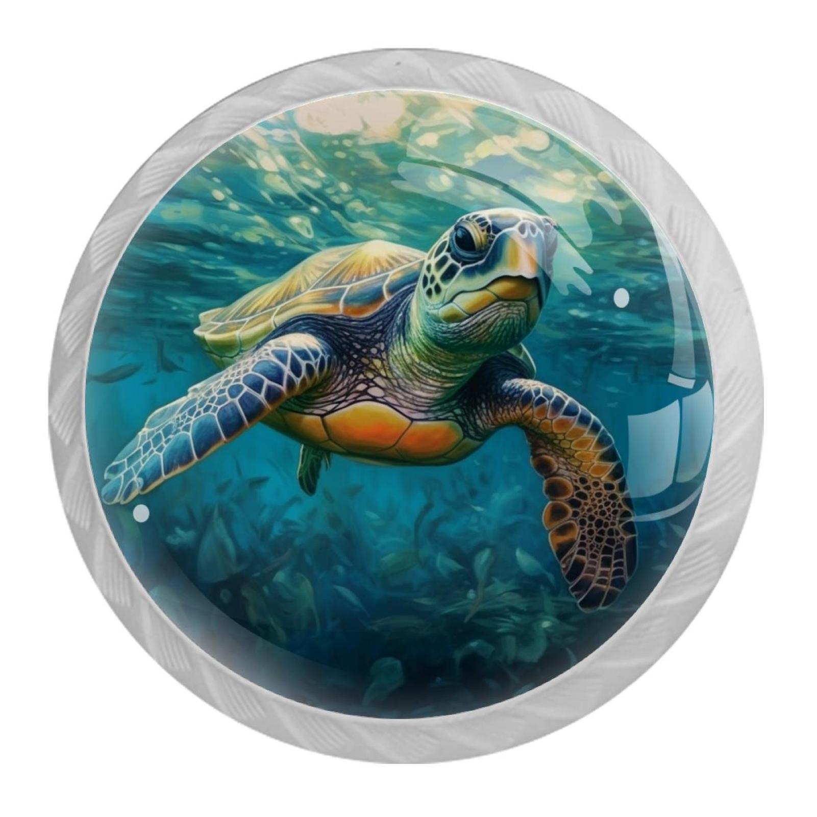 Sea Turtle Sea Custom Drawer Knobs - Transparent Cabinet Knobs ABS ...