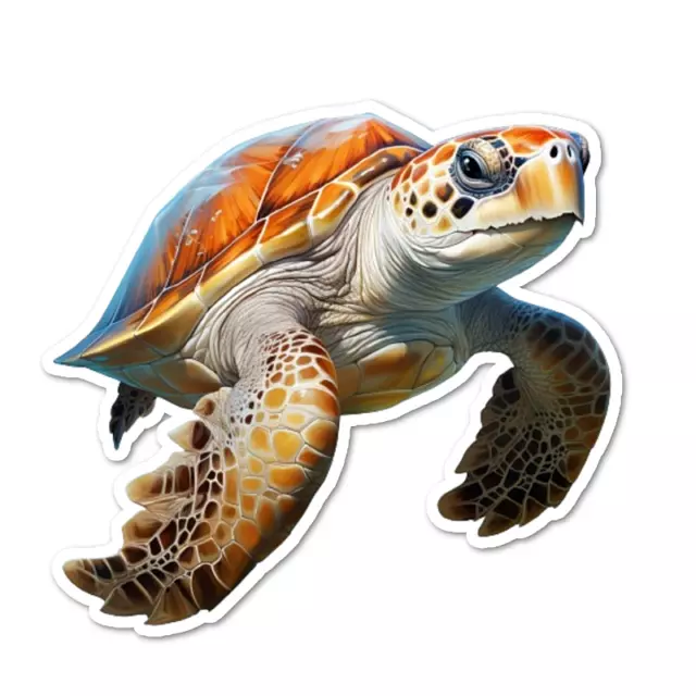 Sea Turtle, Sealife Sticker, Water Resistant, Indoor Use,Phone Decal ...