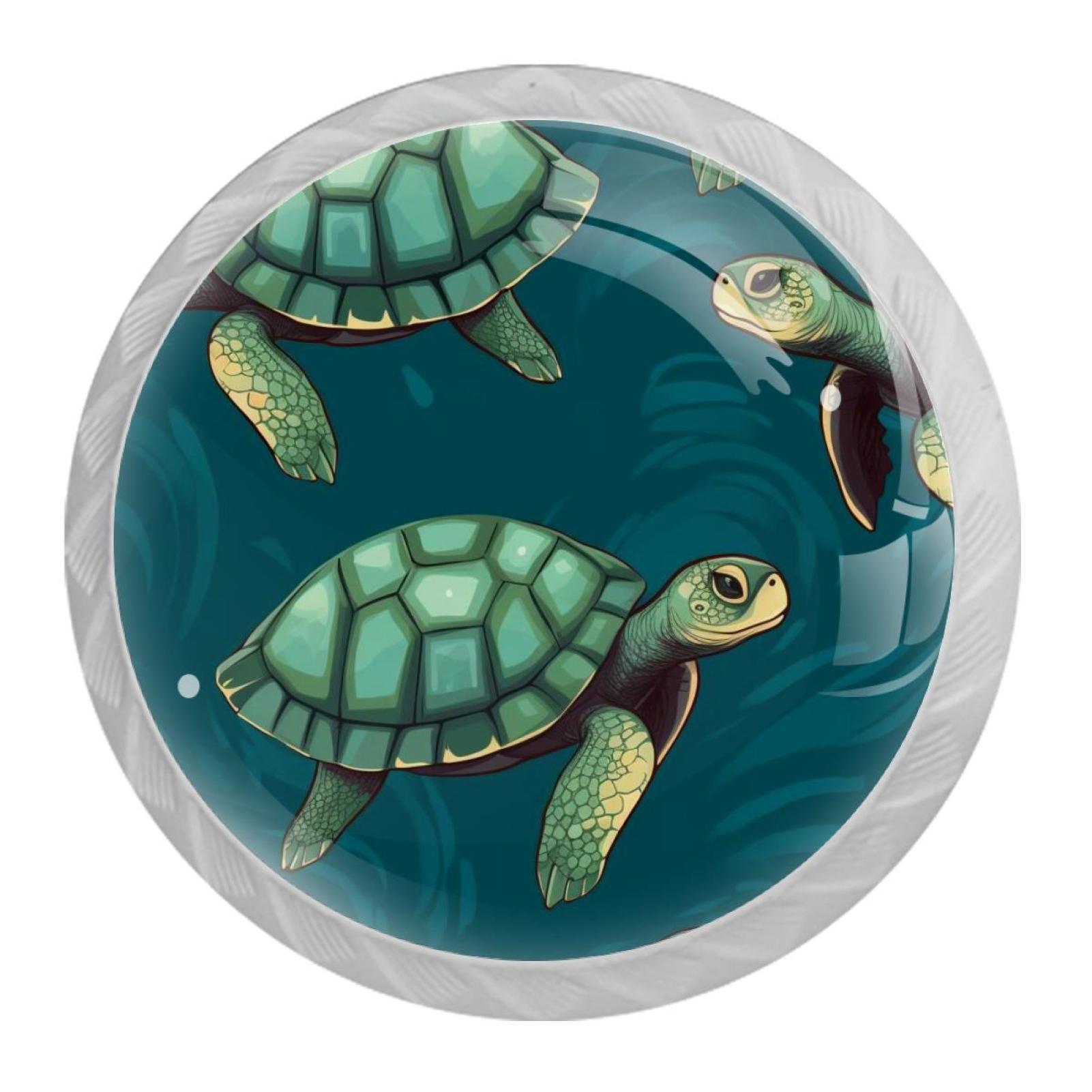Sea Turtle Seamless Cabinet Knobs, Stainless Steel Kitchen Knobs, Knobs ...
