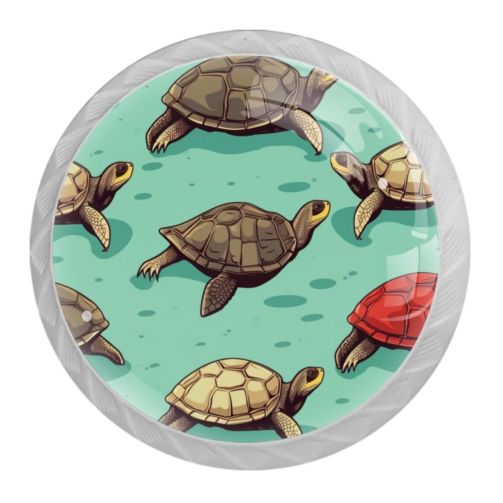 Sea Turtle Seamless Cute Custom Drawer Knobs - Transparent Cabinet ...