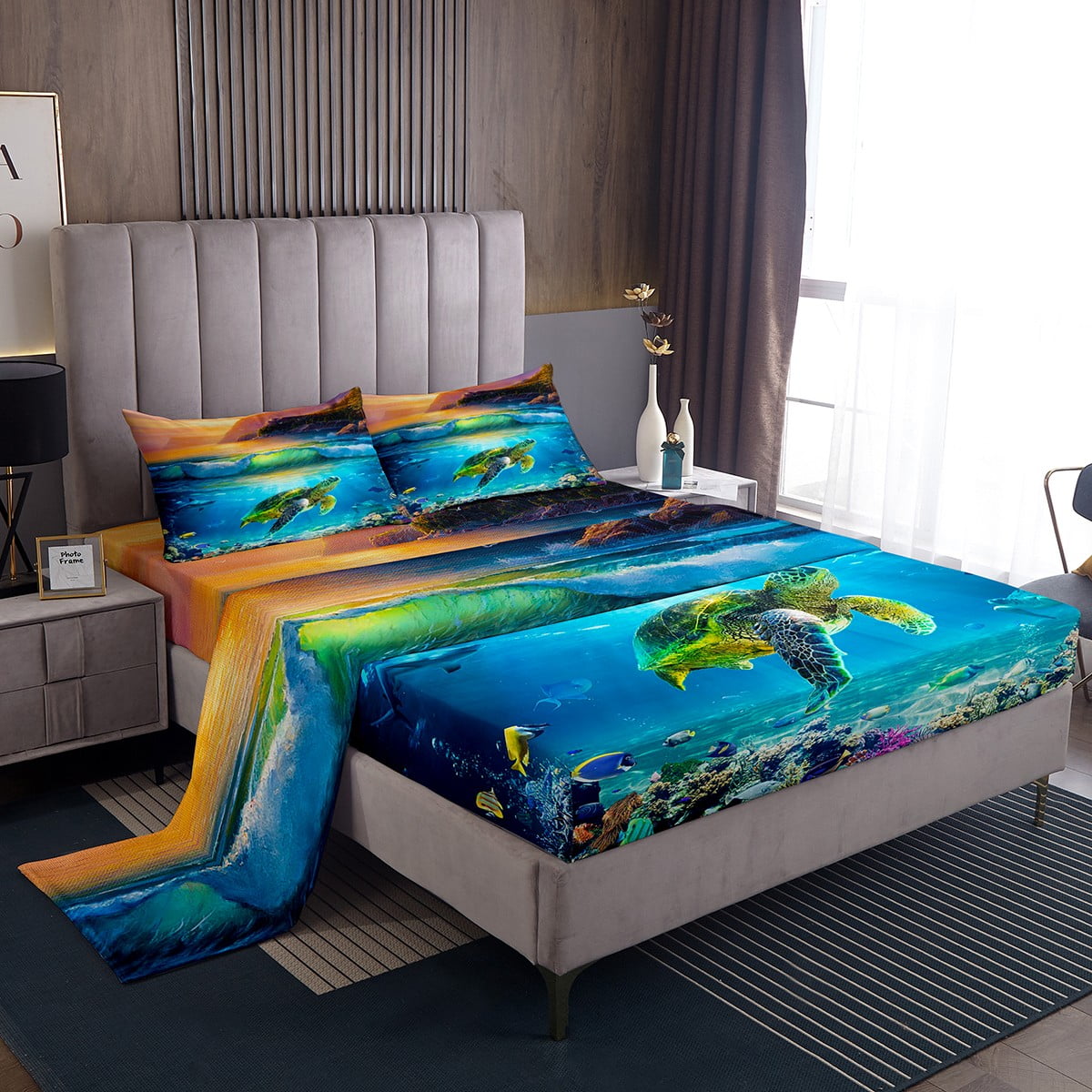 Sea Turtle Sheets For Toddler Children Youth, Nautical Underwater Theme ...