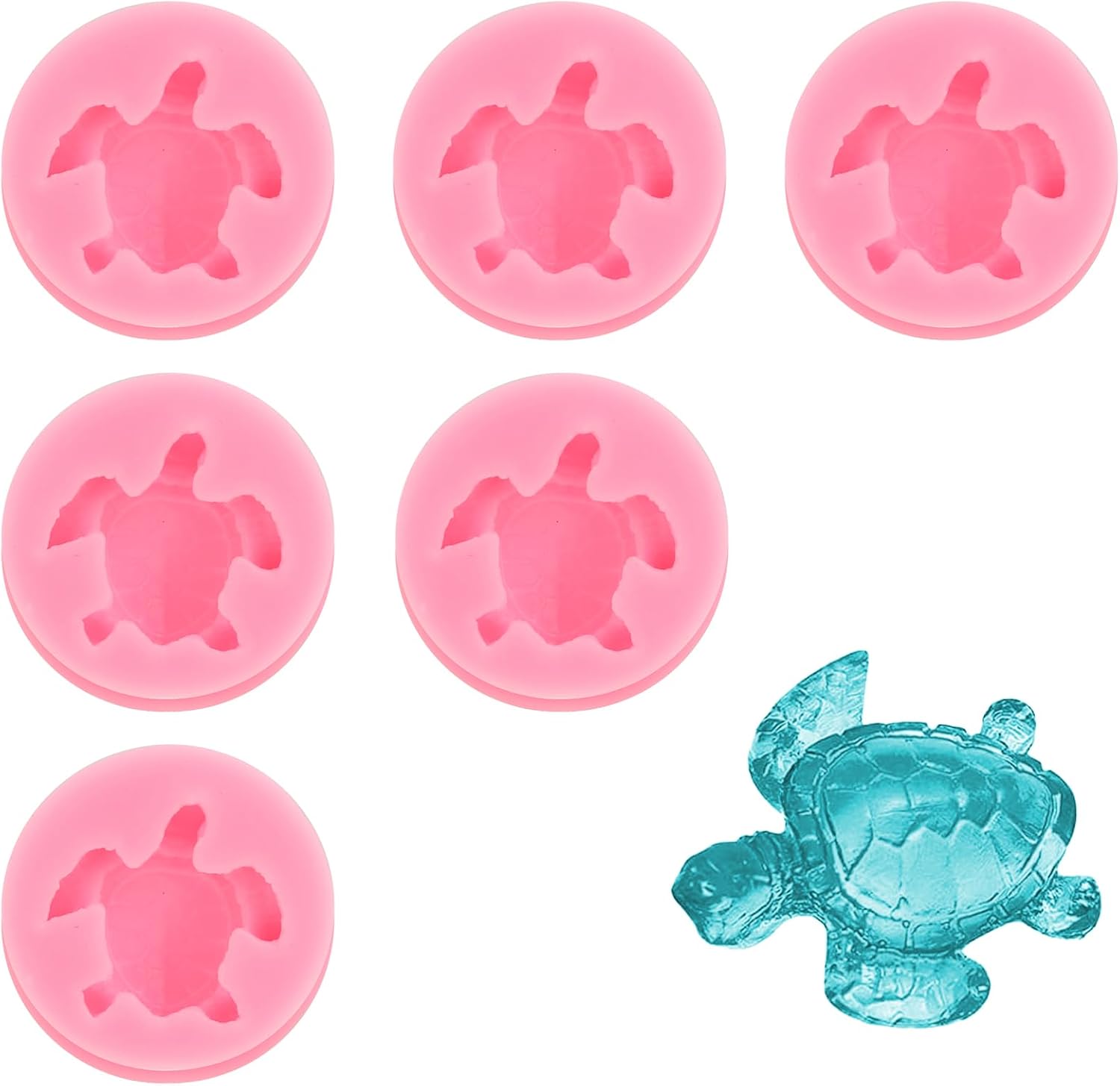 Sea Turtle Silicone Molds - 6 PCS 3D Animal & Tortoise Making Molds for ...