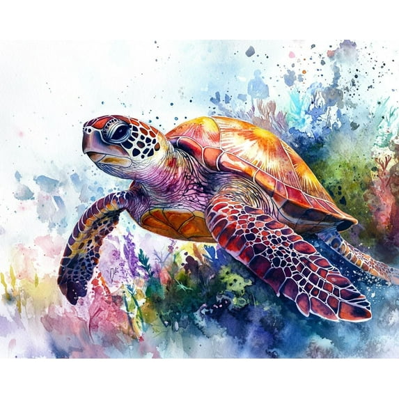 Sea Turtle Stamped Cross Stitch Kits - Needlepoint Counted Cross Stitch ...