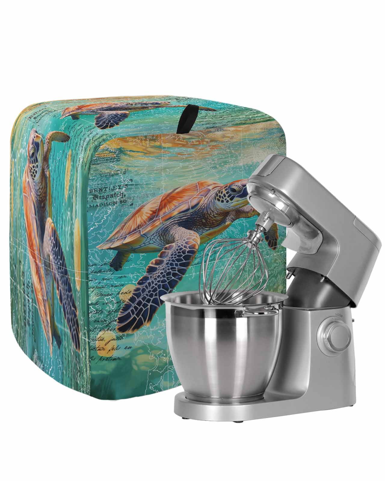 Sea Turtle Stand Mixer Dust Cover with Storage Pocket & Handles ...