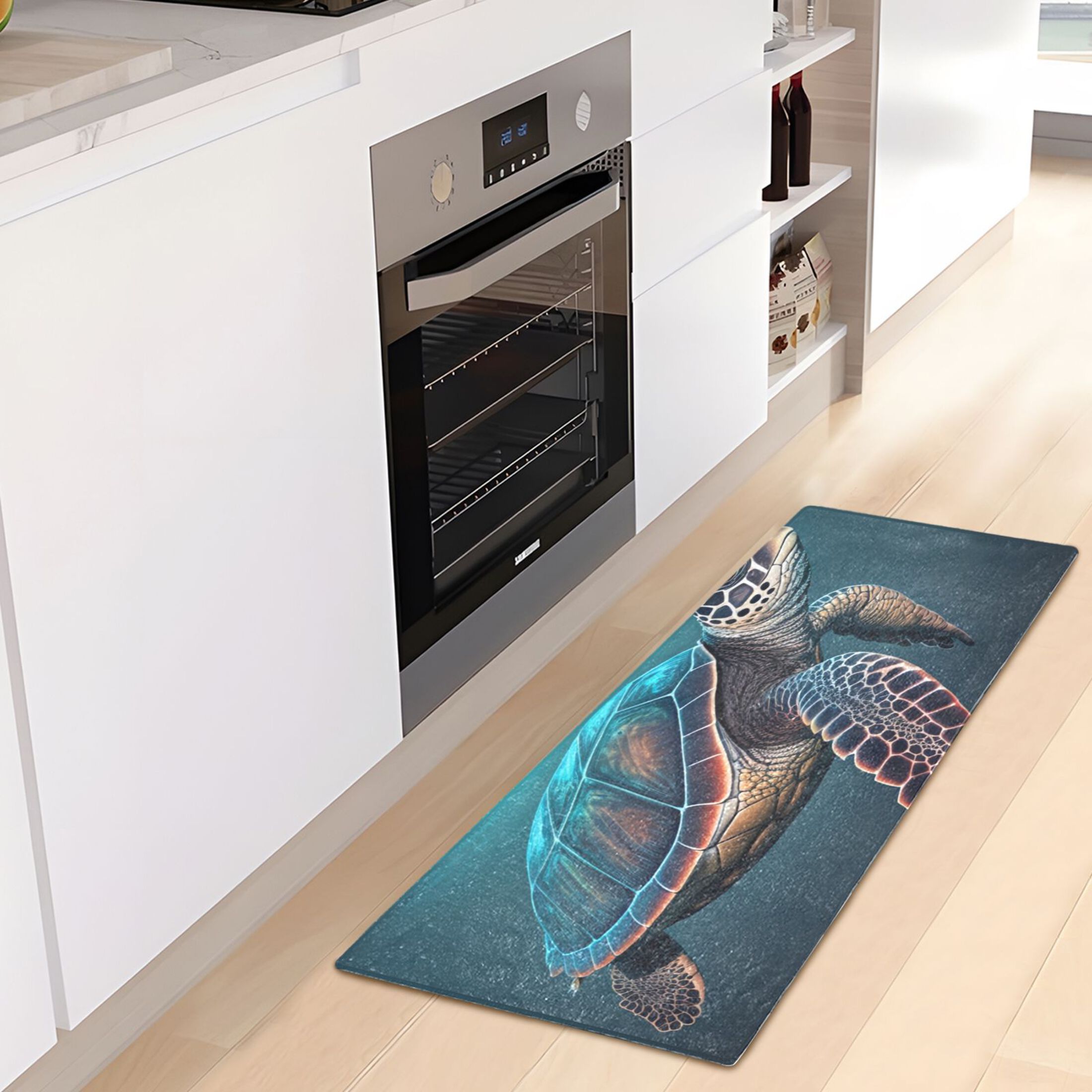 Sea Turtle Swimming Luxury Kitchen Rug Non Slip Bathroom Plush Mat ...