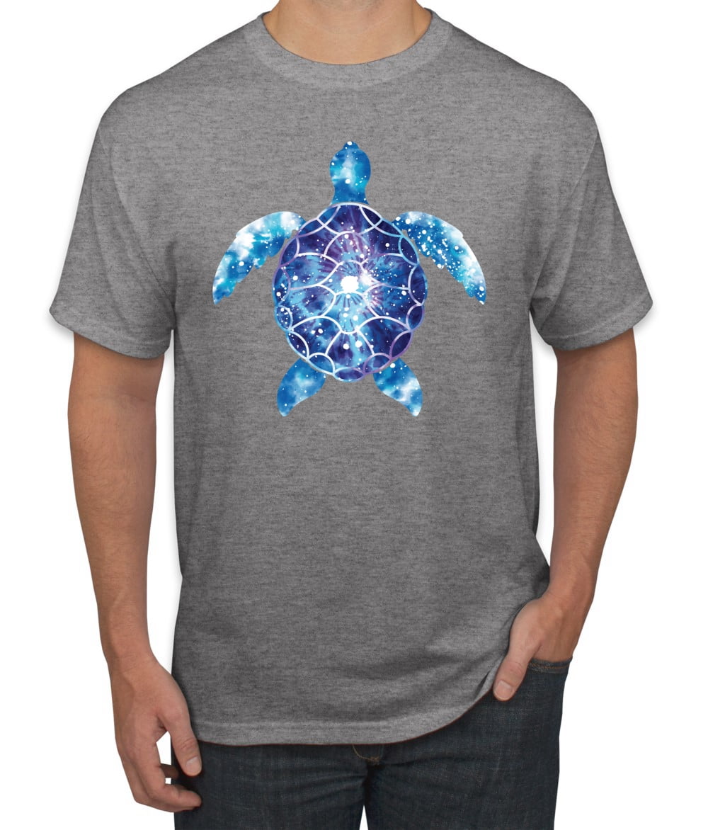 Sea Turtle Tie Dye Art Animal Lover Men's Graphic T-Shirt, Heather Grey ...