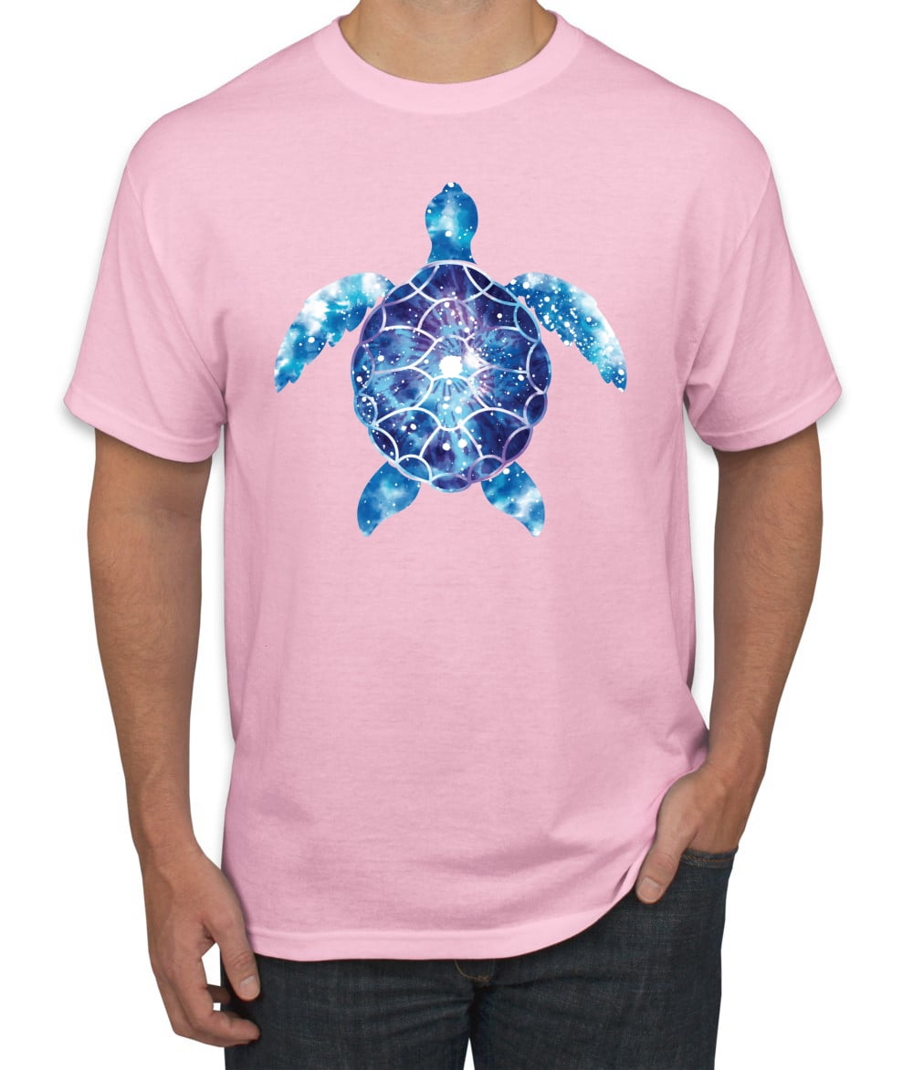 Sea Turtle Tie Dye Art Animal Lover Men's Graphic T-Shirt, Light Pink ...