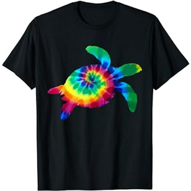 Sea Turtle Tie Dye Vintage Scuba Diving Diver Turtle T-Shirt - Walmart.com