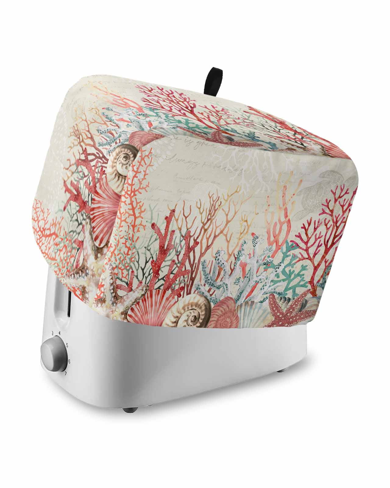 Sea Turtle Toaster Cover 2 Slice, Retro Ocean Marine Life Coral Seahell ...