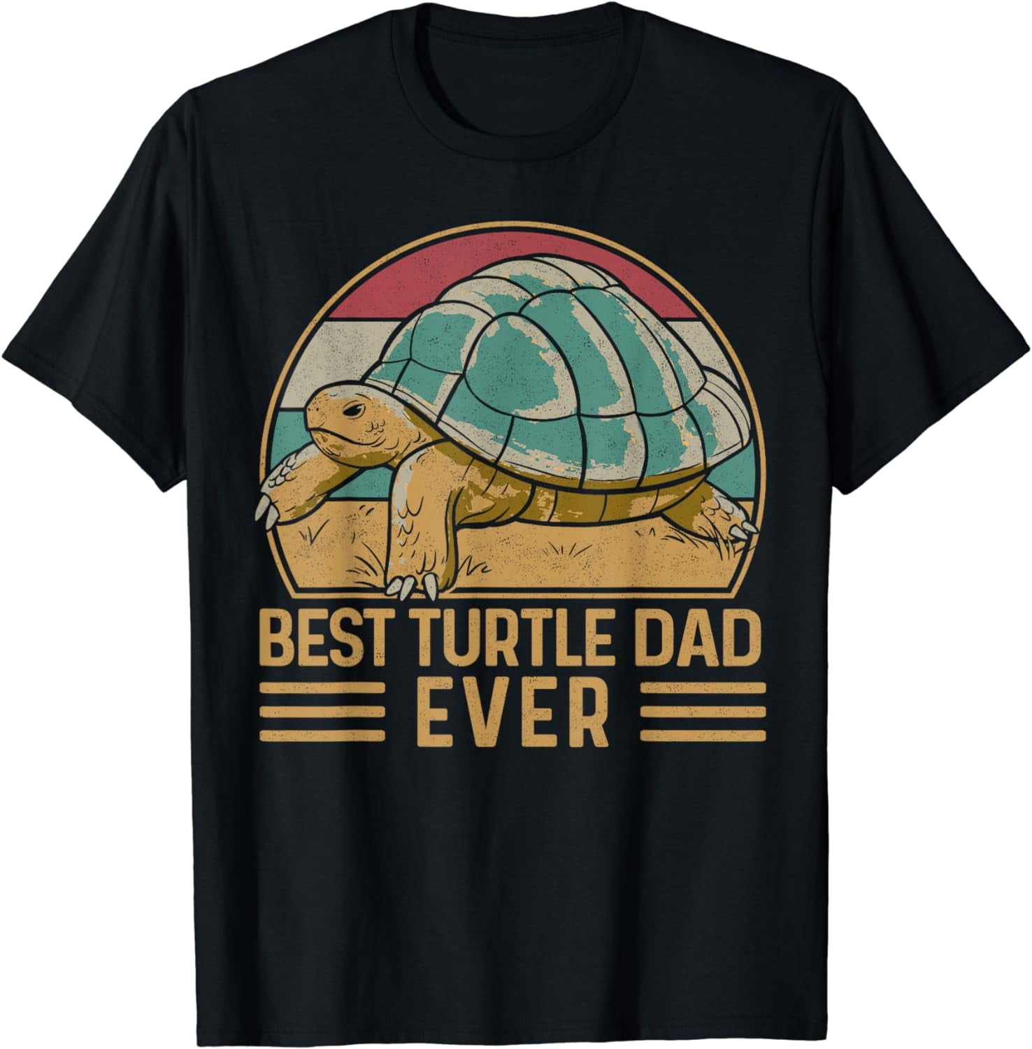 Sea Turtle Tortoise Dad Retro Vintage Best Turtle Dad Ever T-Shirt ...