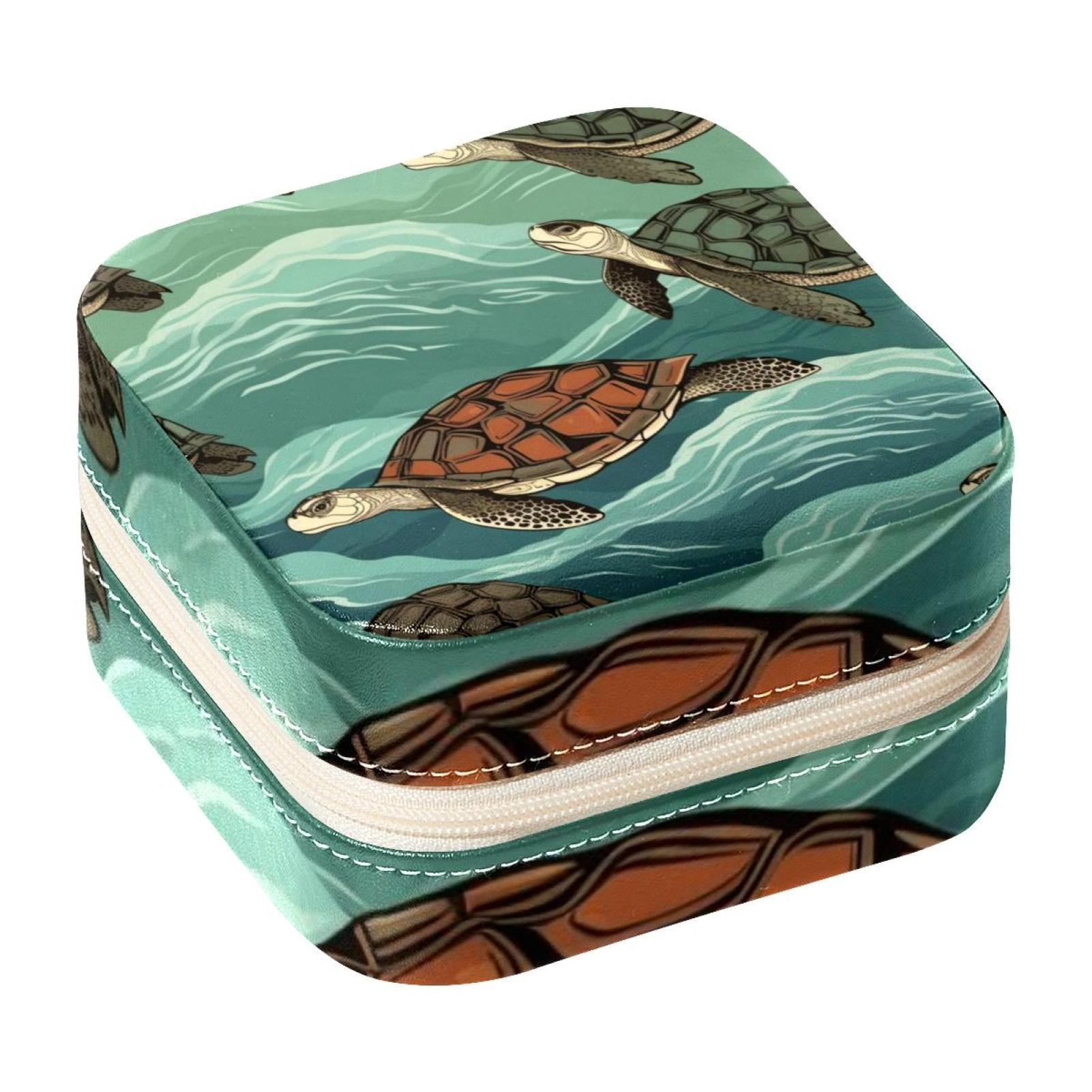 Sea Turtle Travel Portable Jewelry Organizer: Square Bracelet Holder ...