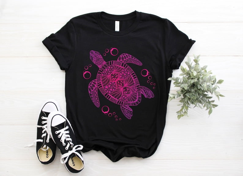 Sea Turtle Tribal Hawaiian Hawaii Turtles Lover T-Shirt, Save A Turtle ...