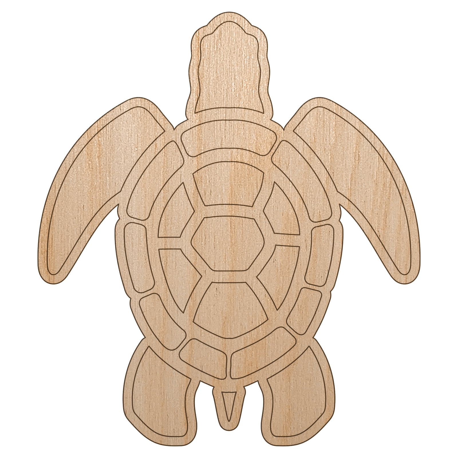 Sea Turtle Tribal Wood Shape Unfinished Piece Cutout Craft DIY Projects ...