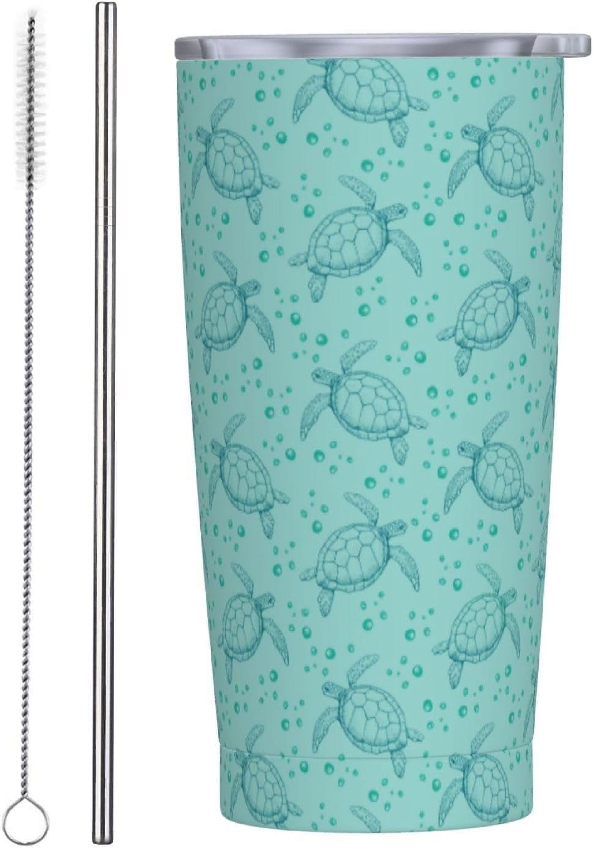 Sea Turtle Tumbler Blue Ocean Stainless Steel Insulated Tumblers with ...