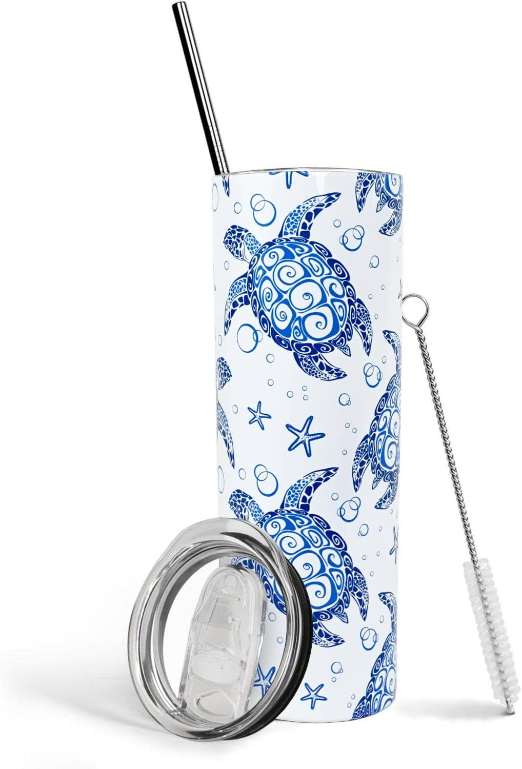 Sea Turtle Tumbler With Lid and Straw Stainless Steel 20oz Sea Turtle ...