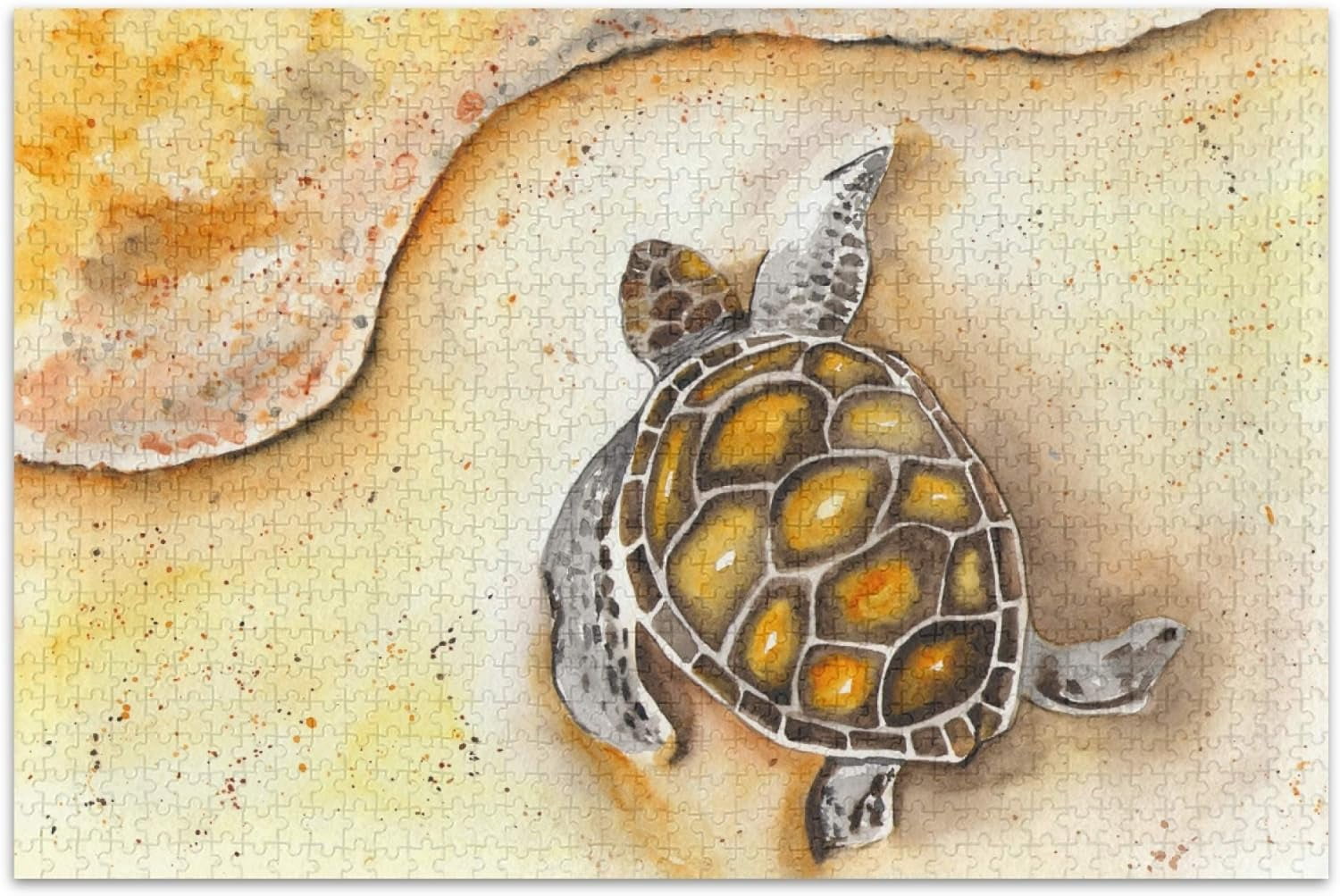 Sea Turtle Turtle on Summer Beach Painting Jigsaw Puzzles for Adults ...