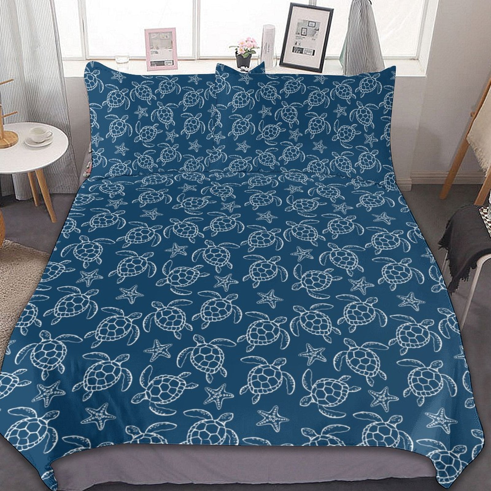 Sea Turtle Twin Bedding Sets 3 Piece (1 Quilt Cover, 2 Pillow Covers ...