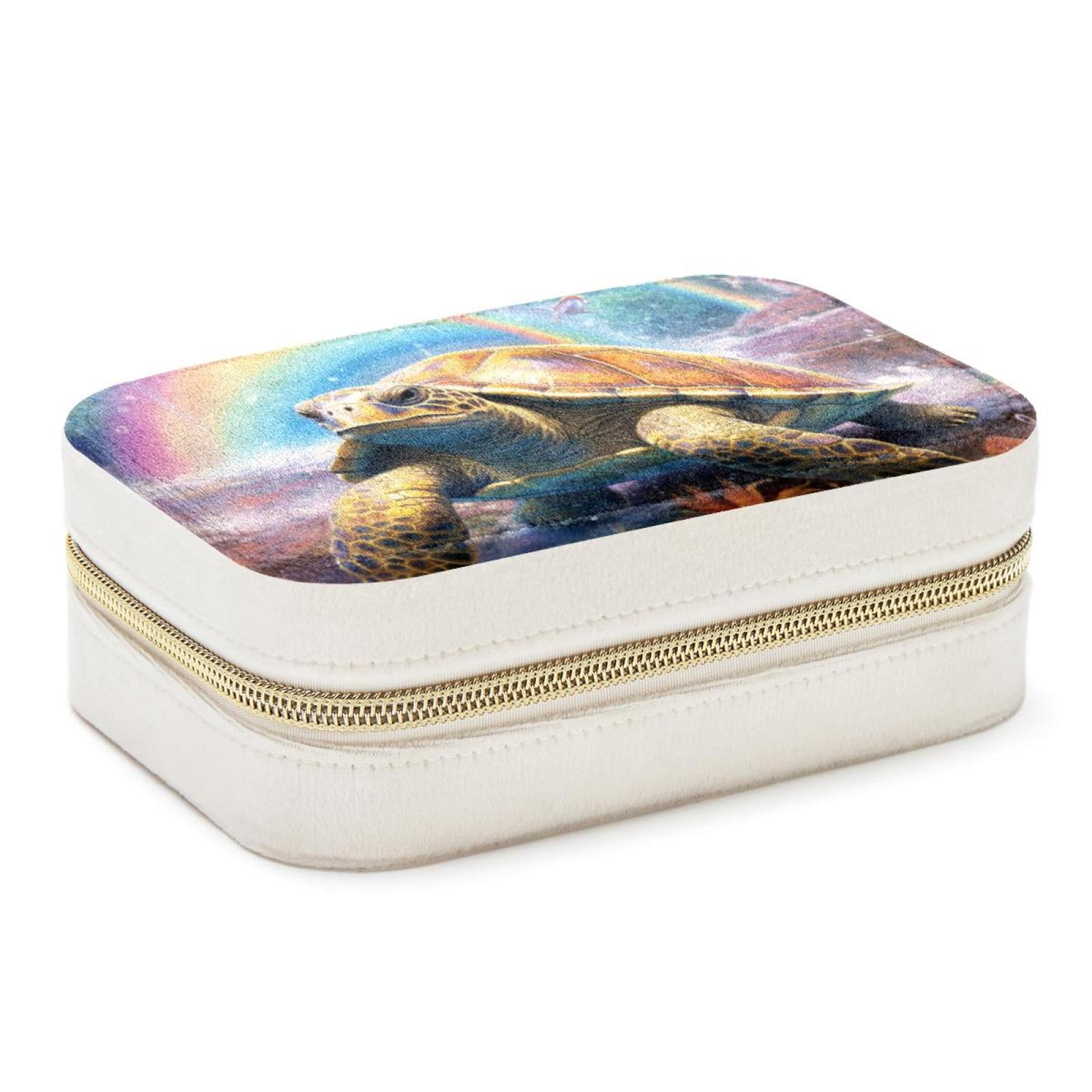 Sea Turtle Velvet Portable Travel Organizer with Removable Compartment ...