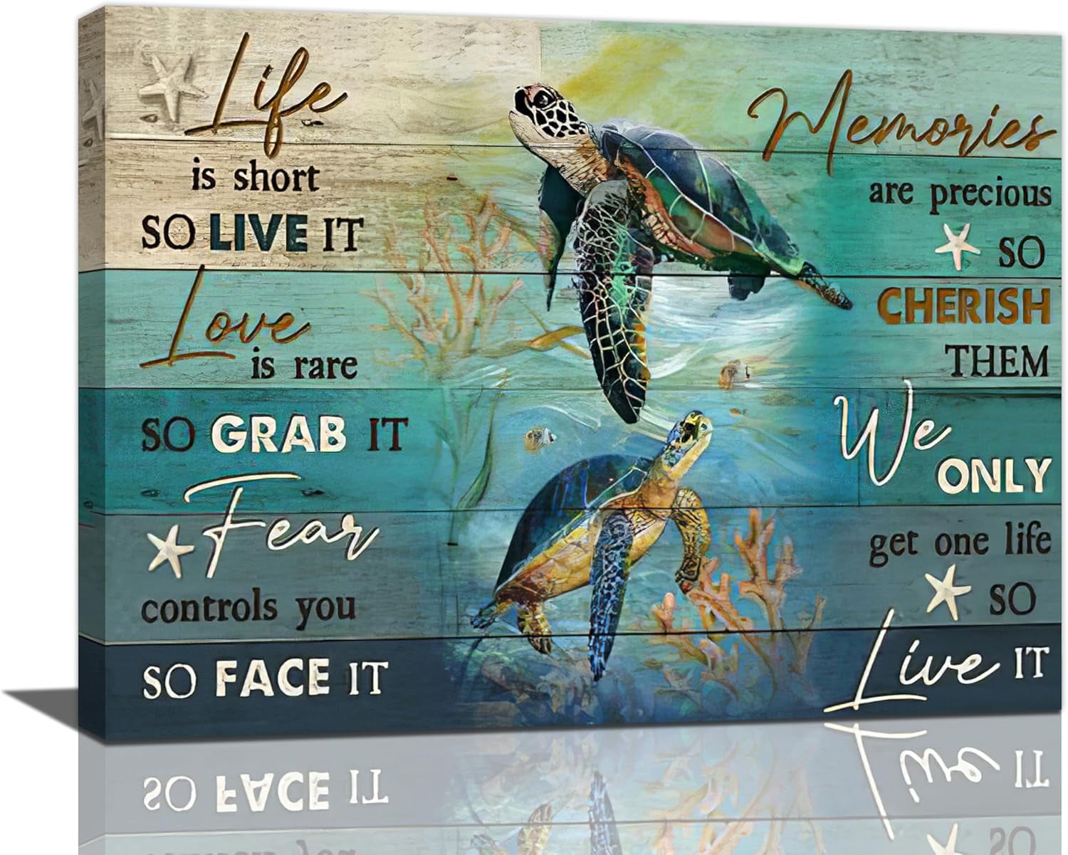 Sea Turtle Wall Art Turtle Pictures Wall Decor Inspirational Quotes ...