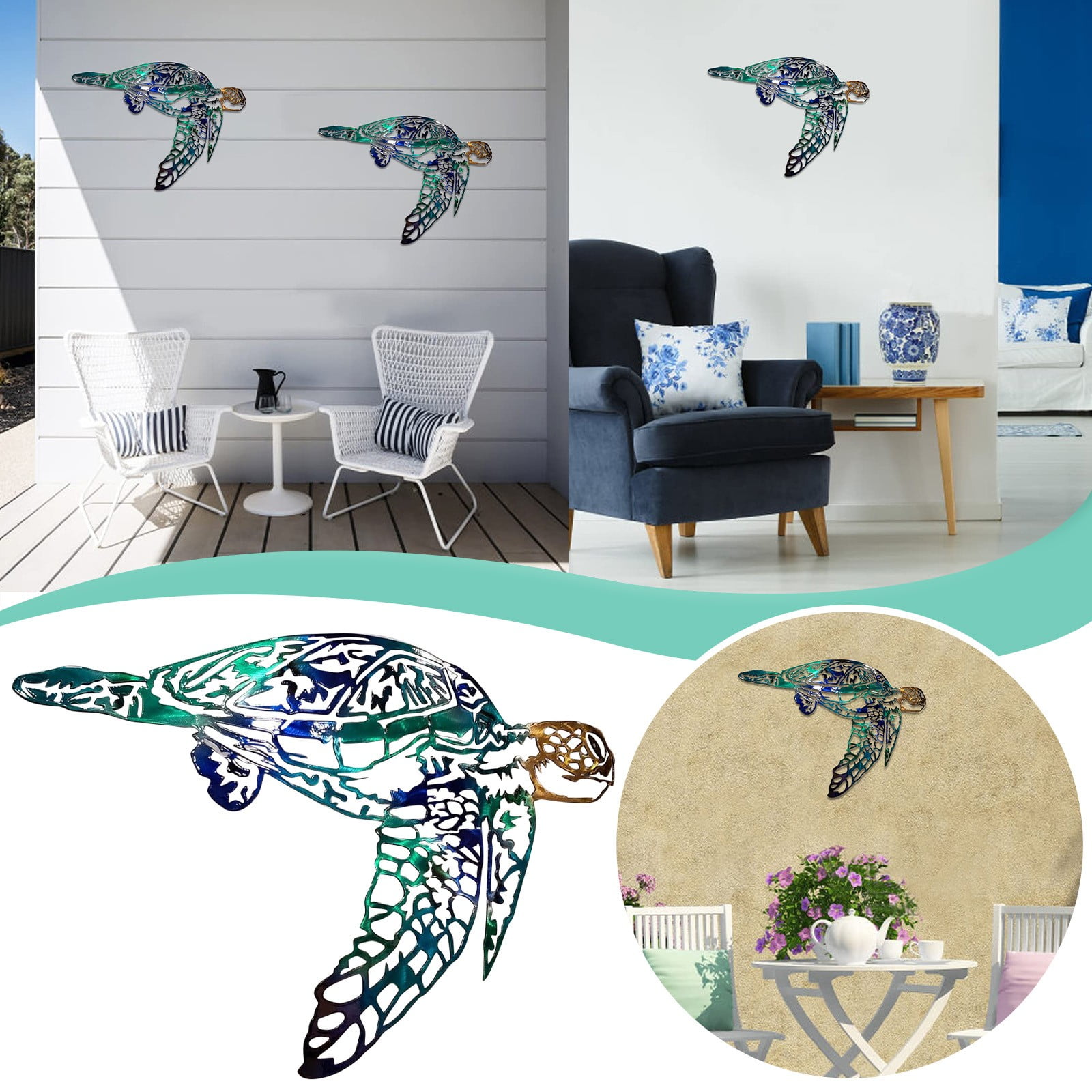 Sea Turtle Wall Decor Sea Turtle Wall Art Decor For Home Bedroom Living ...
