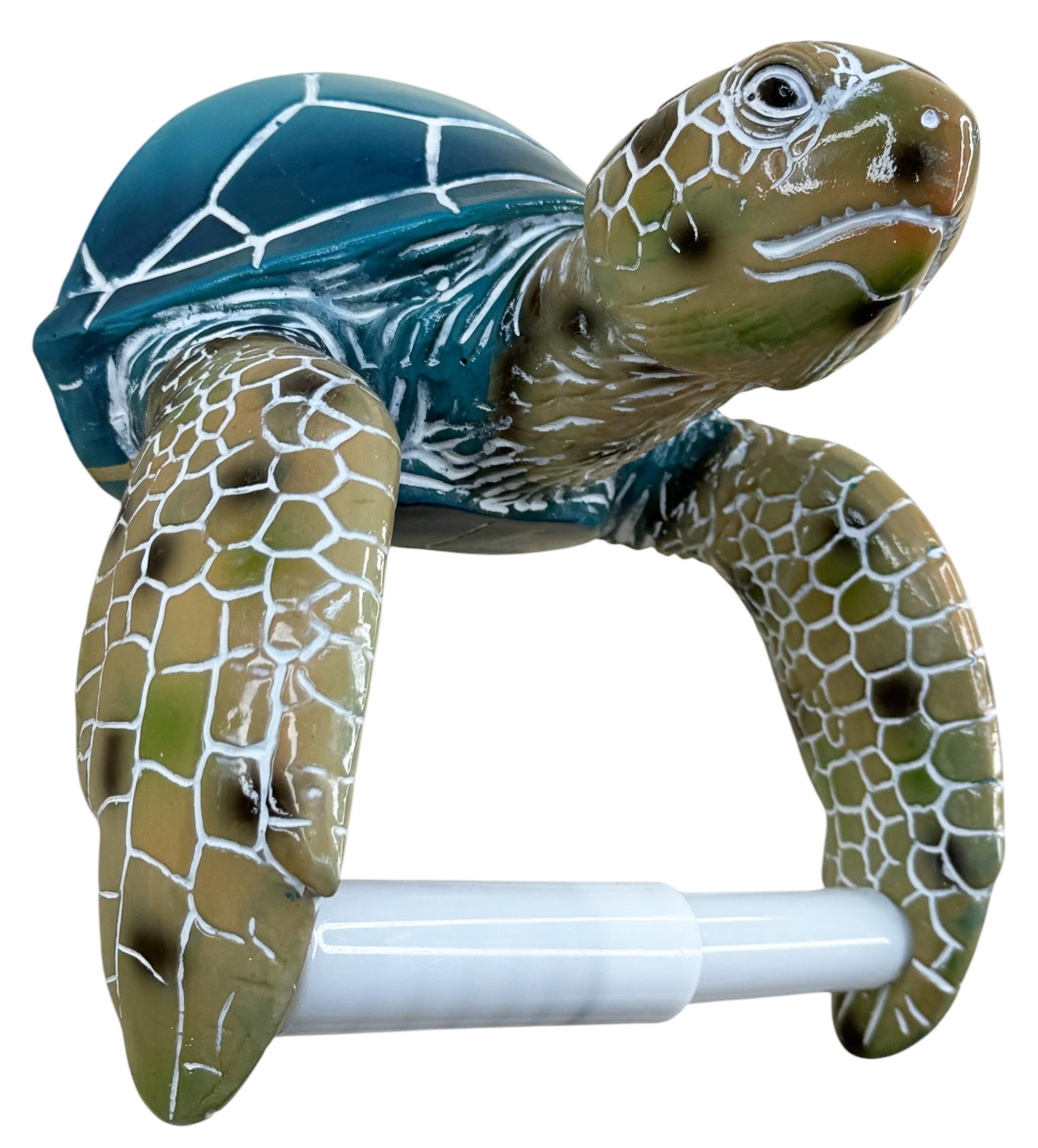 Sea Turtle Wall Mount Toilet Paper Roll Holder Premium Bright Glossy ...