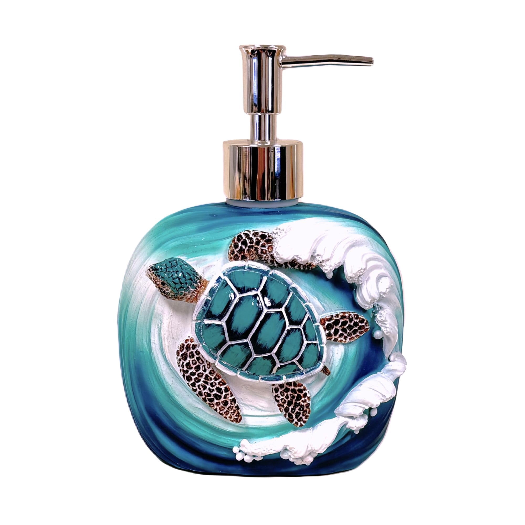 Sea Turtle Wave Decorative Soap Pump Dispenser - Nautical and Ocean ...
